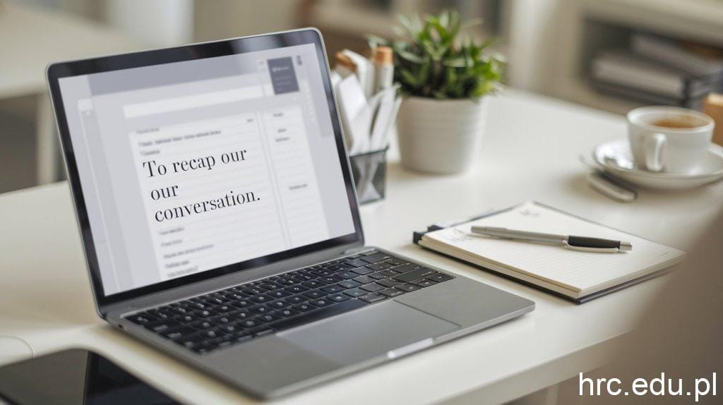 Effective Communication: A Guide To Crafting A "To Recap Our ...